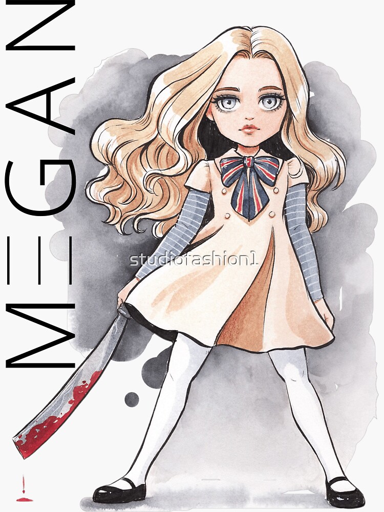 "M3gan" Sticker by studiofashion1 | Redbubble