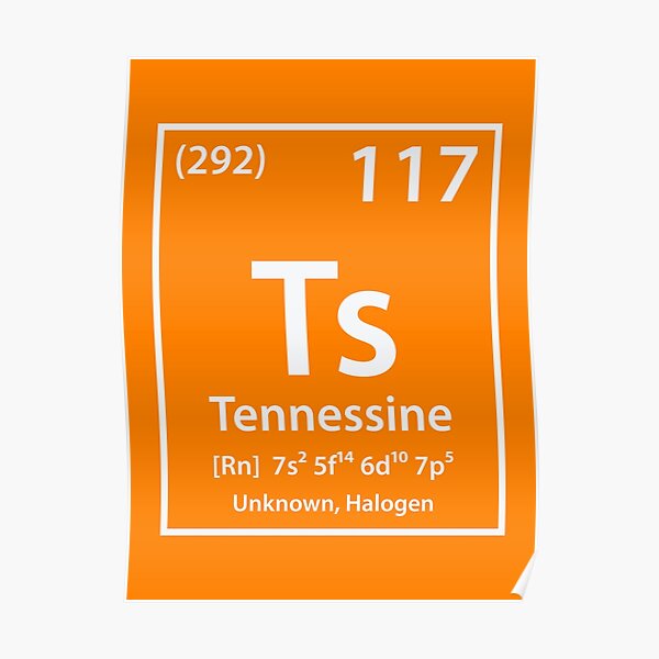 "Tennessine Element" Poster by cerebrands | Redbubble