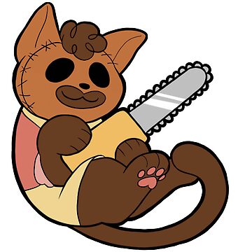 "Kitty Leatherface" Sticker for Sale by TheGryphon | Redbubble