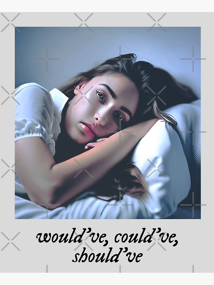 "would've could've should've aesthetic" Sticker for Sale by sadieillust ...