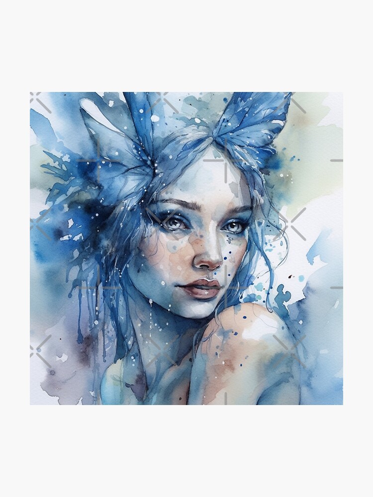 "Blue Faerie" Sticker for Sale by Loot-Dragon | Redbubble