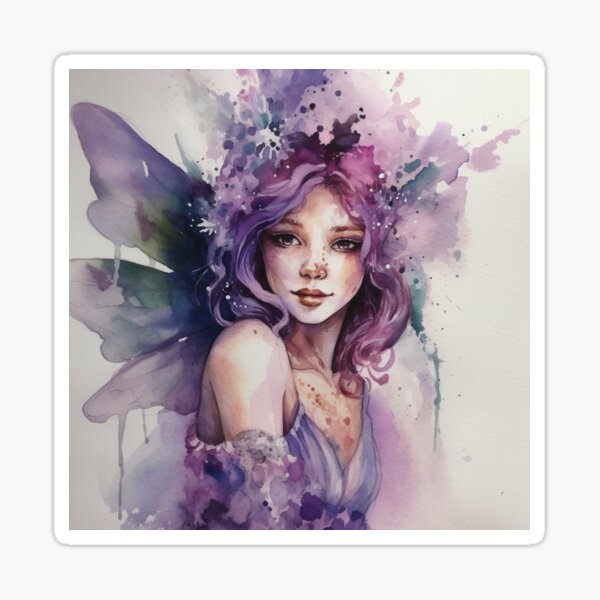 "Purple Faerie" Sticker for Sale by Loot-Dragon | Redbubble
