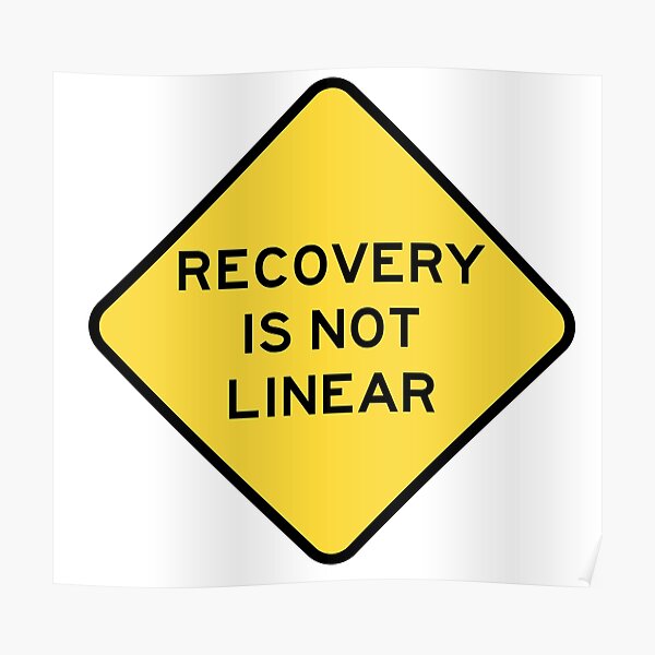 "Recovery is not linear - STREET SIGN" Poster for Sale by marina ...