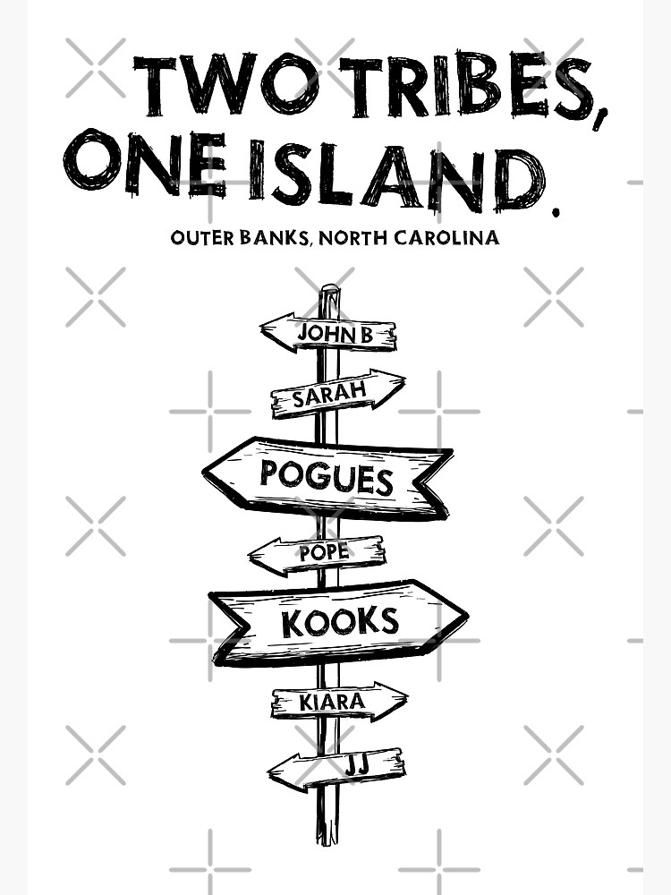 "Outer Banks Pogues and Kooks" Poster for Sale by SvartInk | Redbubble