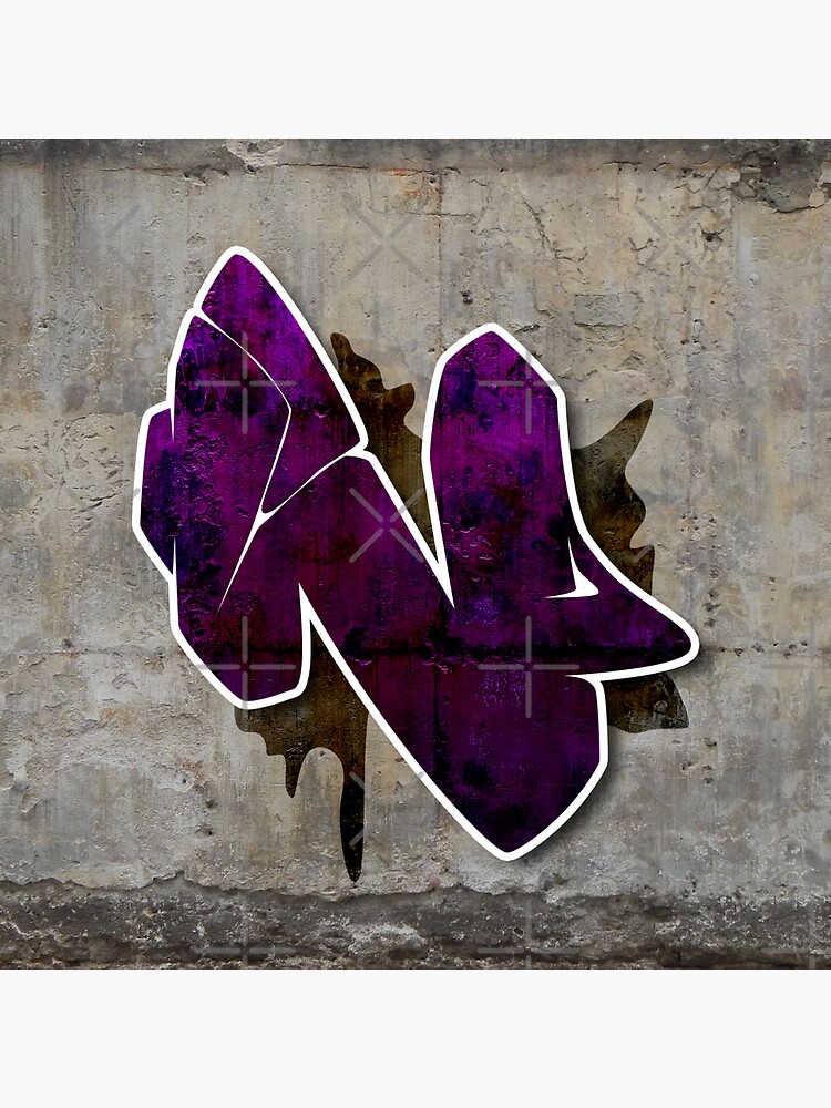 "N - Graffiti letter" Sticker for Sale by joax | Redbubble