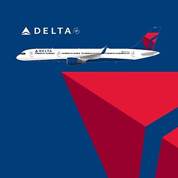"Delta Air Lines Boeing 757-200" Sticker for Sale by CzechFloridaMan ...