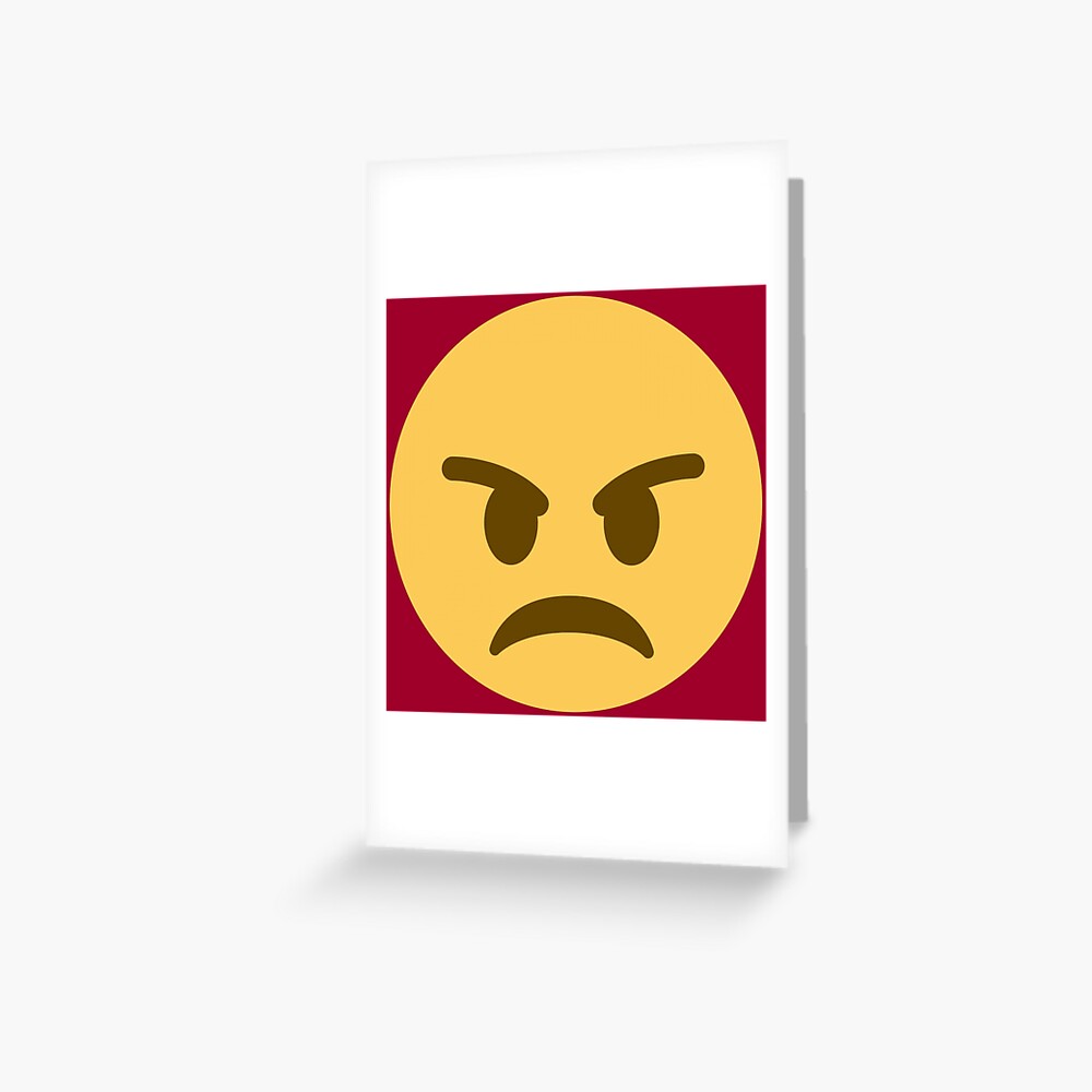 "Angry Emoji" Greeting Card by Sregge | Redbubble