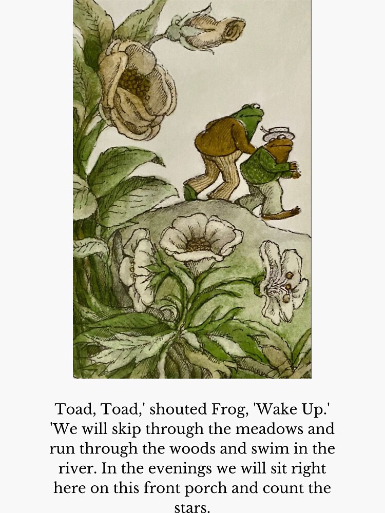 "Frog + Toad quote" Sticker for Sale by selahrae | Redbubble