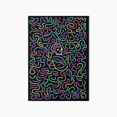 "Retro psychedelic deconstructed skeleton" Art Board Print for Sale by ...