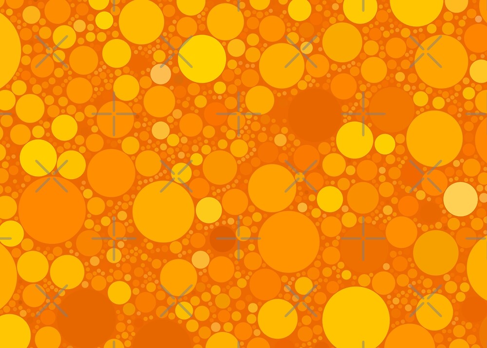 "Warm Sunshine Orange Polkadots Abstract Pattern" by patternsoup ...
