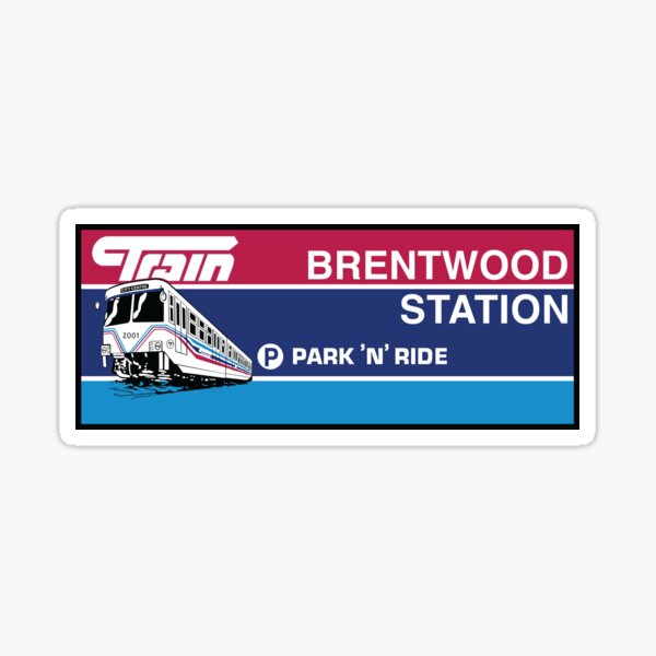 "Retro CTrain LRT Station Sign - Brentwood" Sticker for Sale by ...