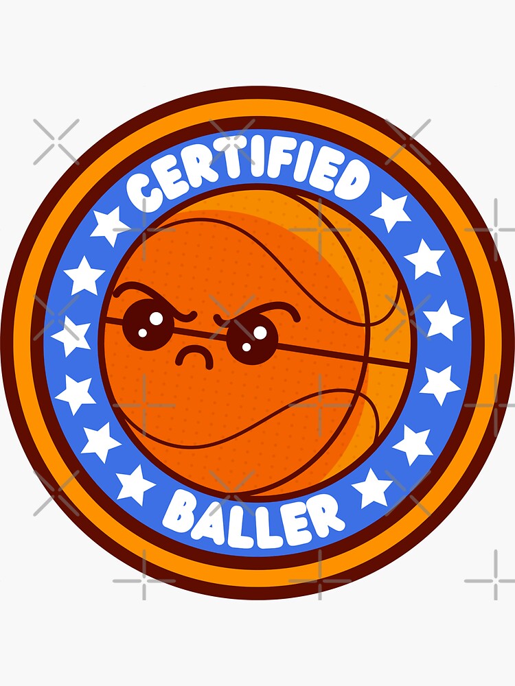 "Certified Baller Kawaii" Sticker for Sale by GleamingGiant | Redbubble