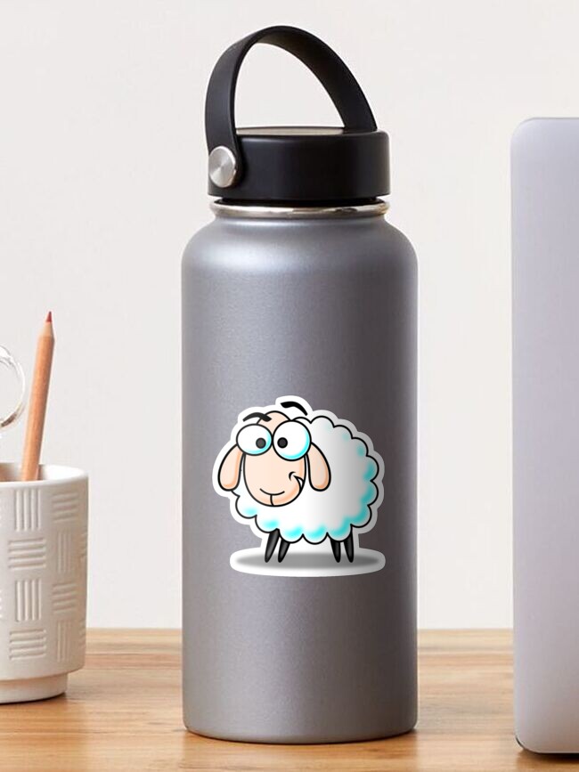 "Funny cartoon sheep" Sticker for Sale by Juliet Thomas | Redbubble