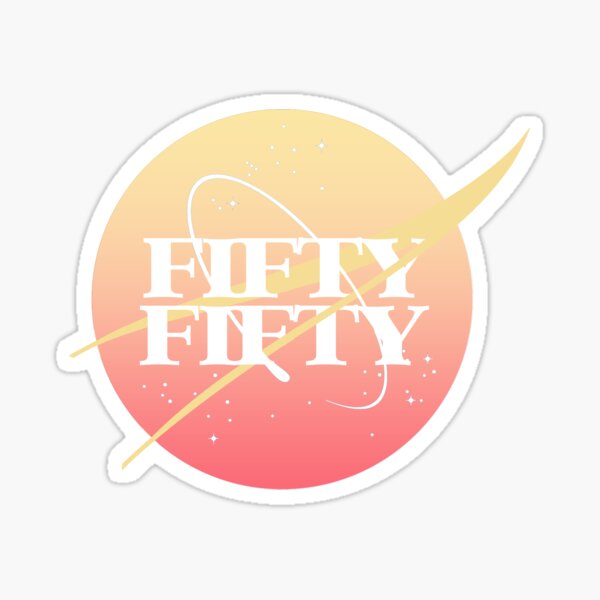 "FIFTY FIFTY (NASA)" Sticker for Sale by lovely-day | Redbubble