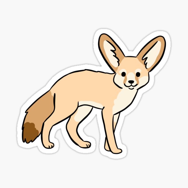 "Cute fennec fox illustration " Sticker for Sale by Yarafantasyart ...