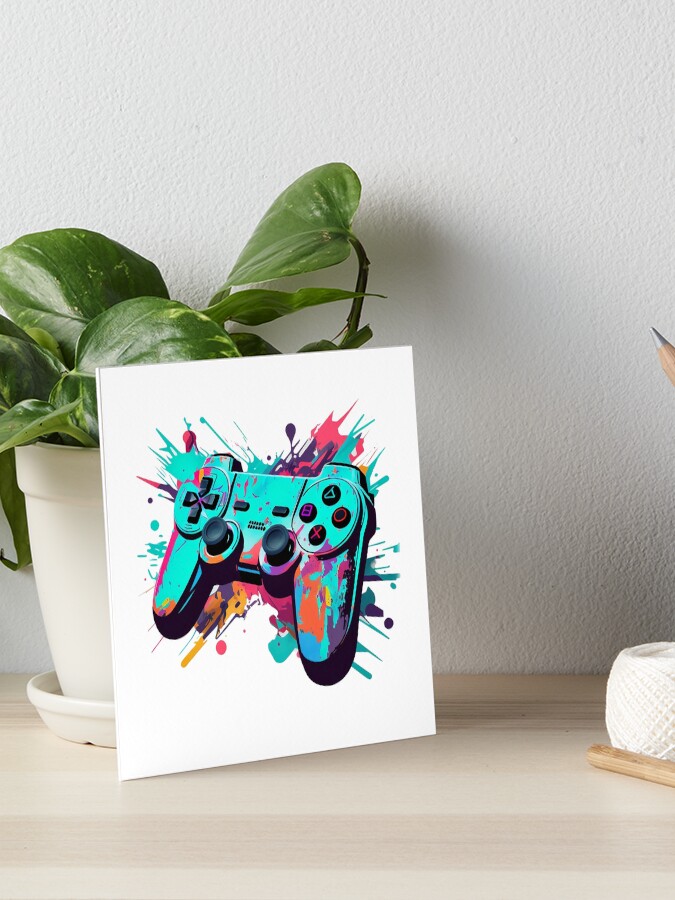 "Video Game Controller, Abstract Art" Art Board Print for Sale by ...