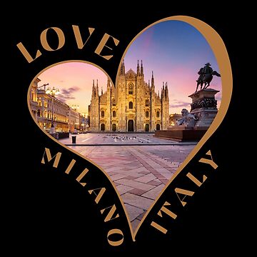 "Love Milano Italy" Sticker for Sale by Miki-artCRO | Redbubble