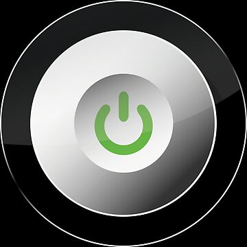 "Power Button" Sticker for Sale by LoboTomica | Redbubble