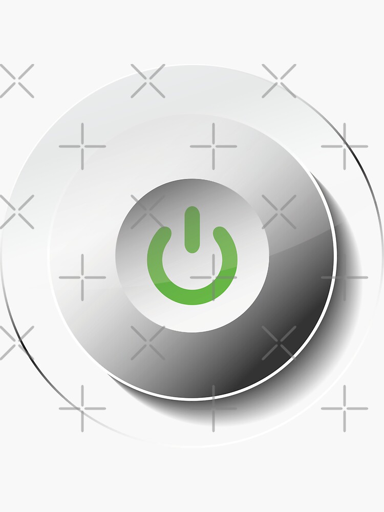"Power Button" Sticker for Sale by LoboTomica | Redbubble