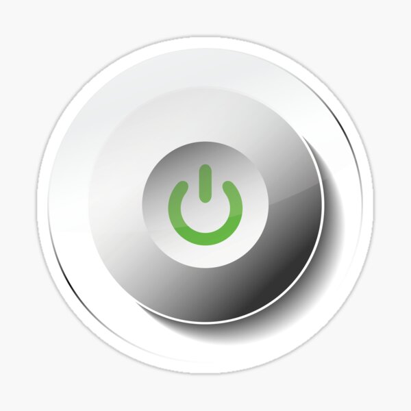 "Power Button" Sticker for Sale by LoboTomica | Redbubble