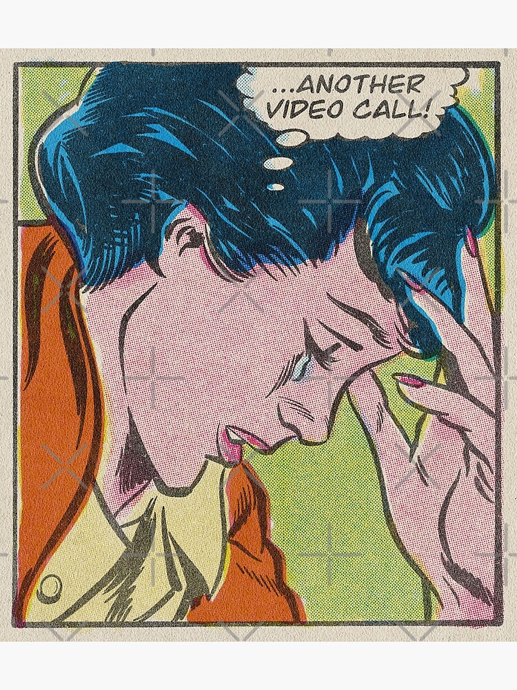 Another Video Call Comic Panel Premium Matte Vertical Poster