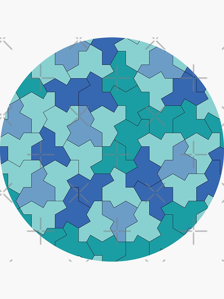 "Aperiodic Monotile Einstein Tiles, Einstein Shapes in Blue and Green ...