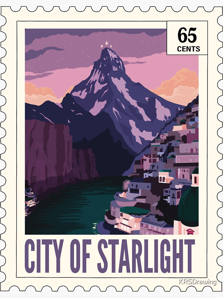 "Velaris Postage Stamp" Sticker for Sale by KRSDrawing | Redbubble