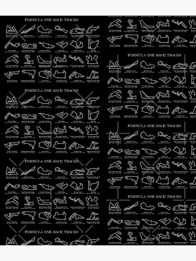 F1 Race Tracks (White Stencil-No Background) | Backpack