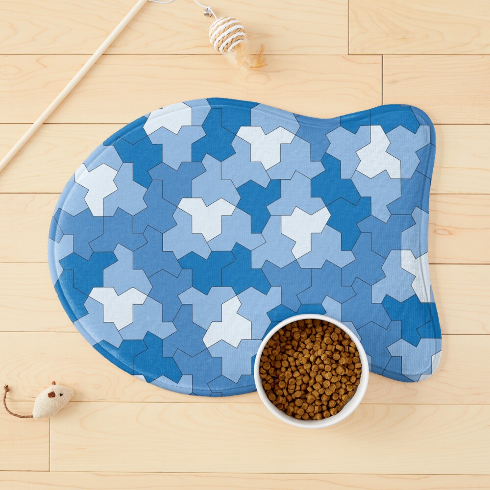 "Aperiodic Monotile Einstein Tiles, Einstein Shapes in Shades of Blue ...