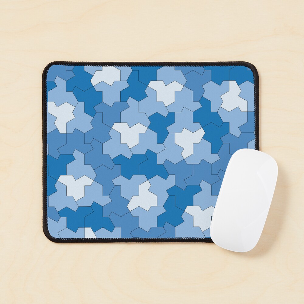 "Aperiodic Monotile Einstein Tiles, Einstein Shapes in Shades of Blue ...