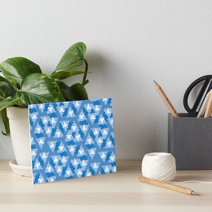 "Aperiodic Monotile Einstein Tiles, Einstein Shapes in Shades of Blue ...