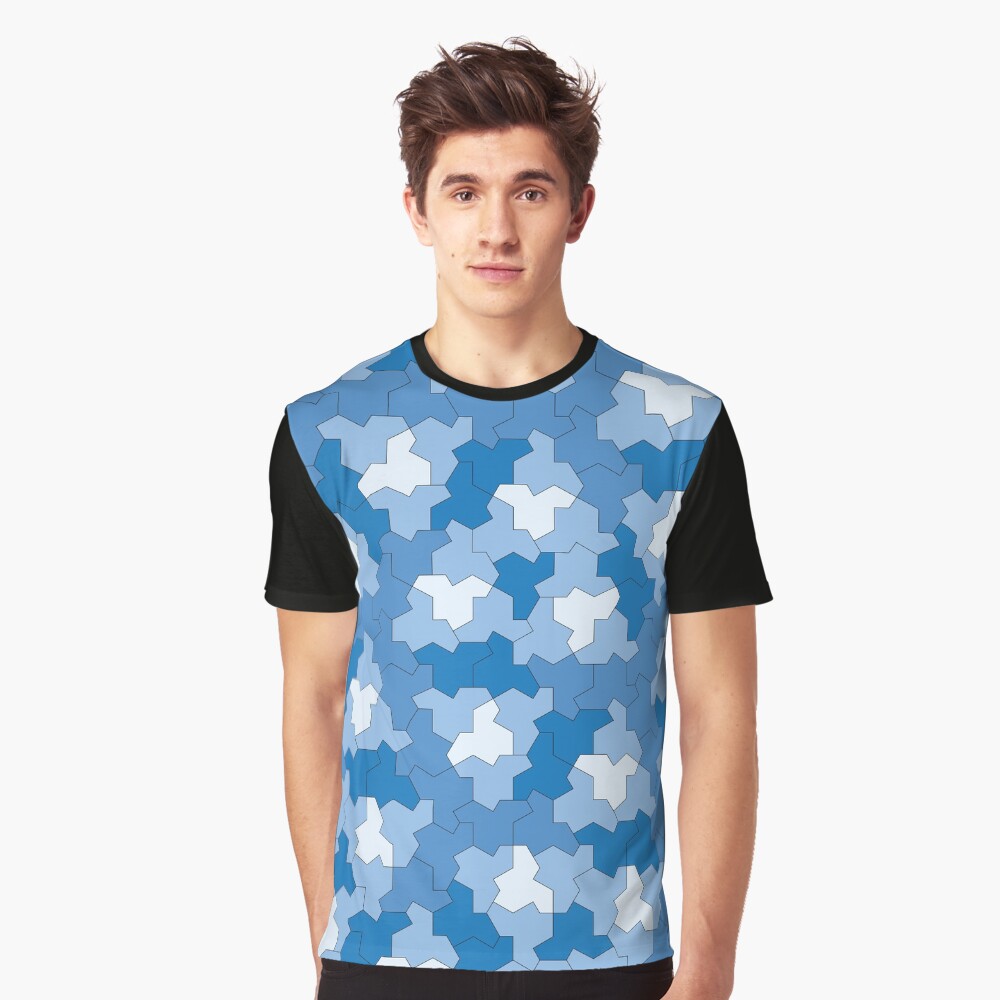 "Aperiodic Monotile Einstein Tiles, Einstein Shapes in Shades of Blue ...