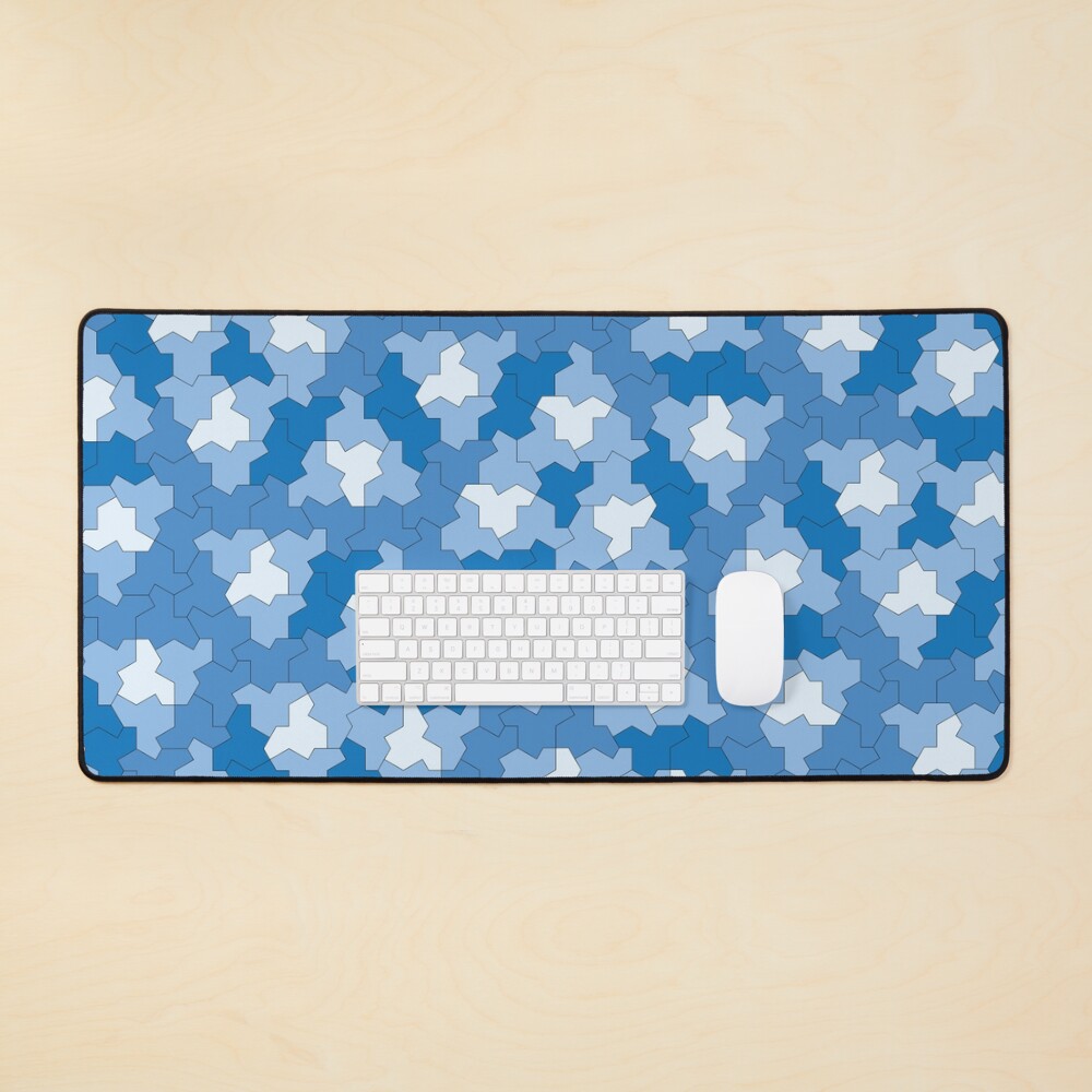 "Aperiodic Monotile Einstein Tiles, Einstein Shapes in Shades of Blue ...