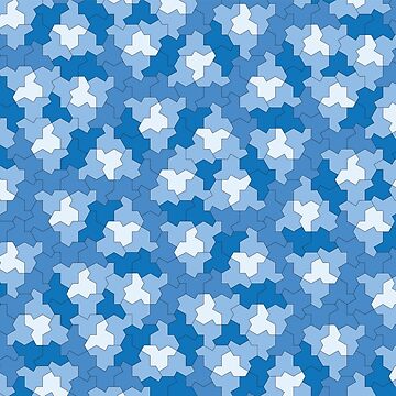 "Aperiodic Monotile Einstein Tiles, Einstein Shapes in Shades of Blue ...
