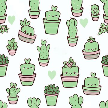 "Cute Succulent Characters" Sticker for Sale by Cubicdesign | Redbubble