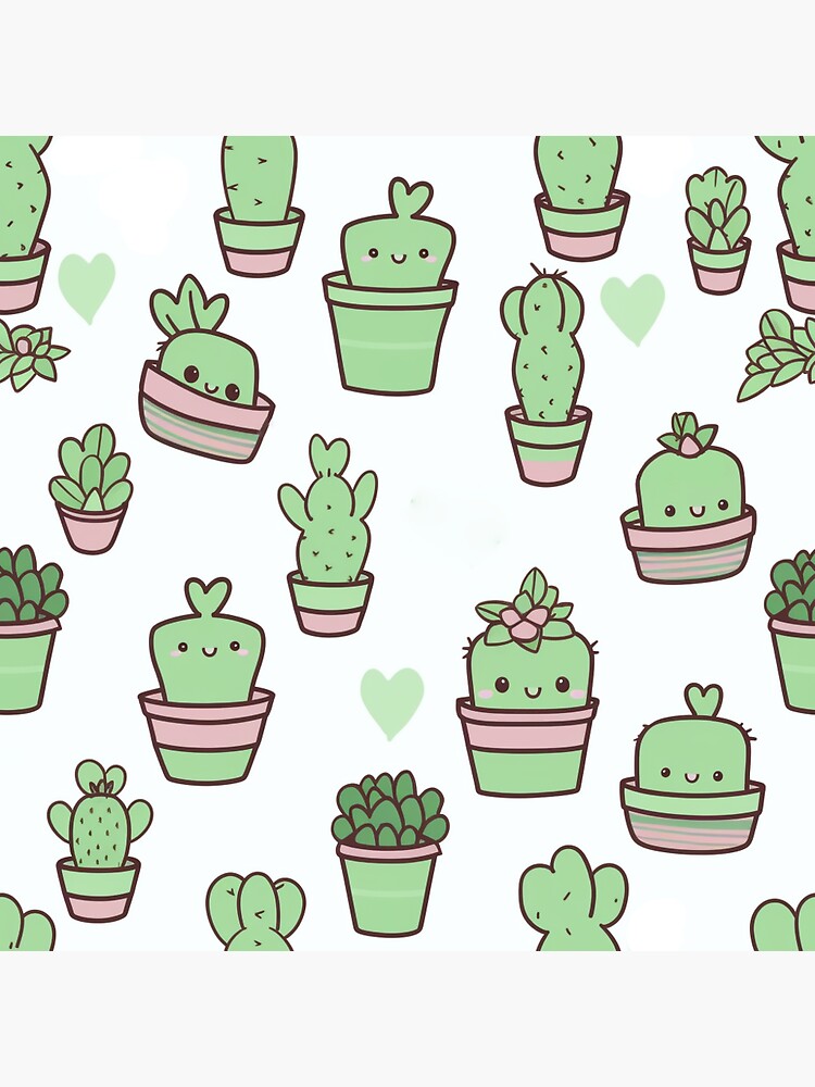 "Cute Succulent Characters" Sticker for Sale by Cubicdesign | Redbubble