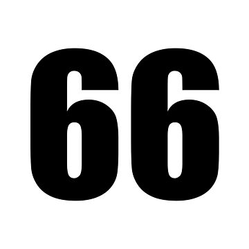 "Racing number 66" Sticker by stickerwicker | Redbubble