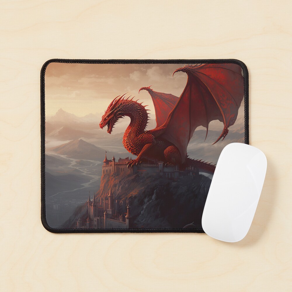 "Red Dragon Fantasy Painting - Magnificent Red Dragon Takes Over a ...
