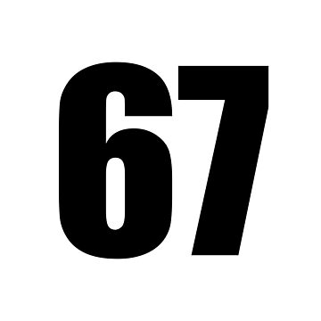 "Racing number 67" Sticker by stickerwicker | Redbubble