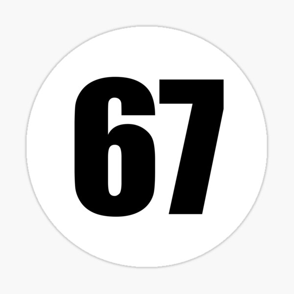 "Racing number 67" Sticker by stickerwicker | Redbubble