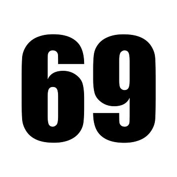 "Racing number 69" Sticker by stickerwicker | Redbubble