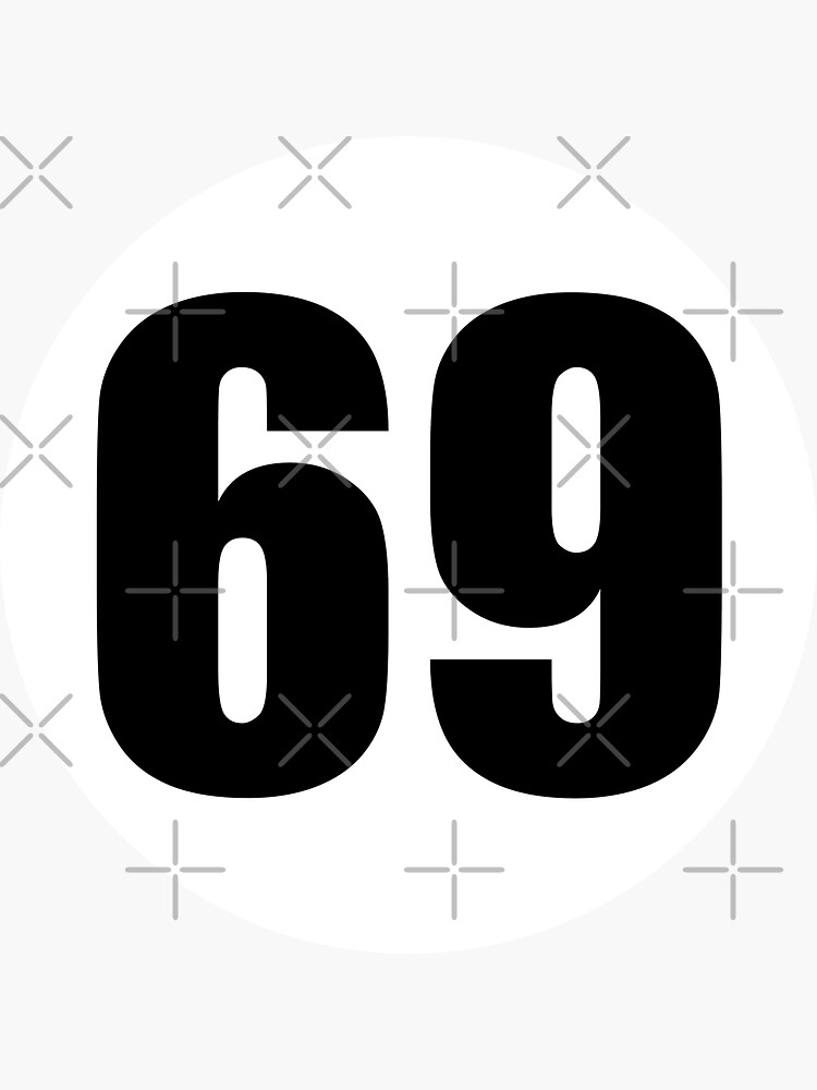 "Racing number 69" Sticker by stickerwicker | Redbubble