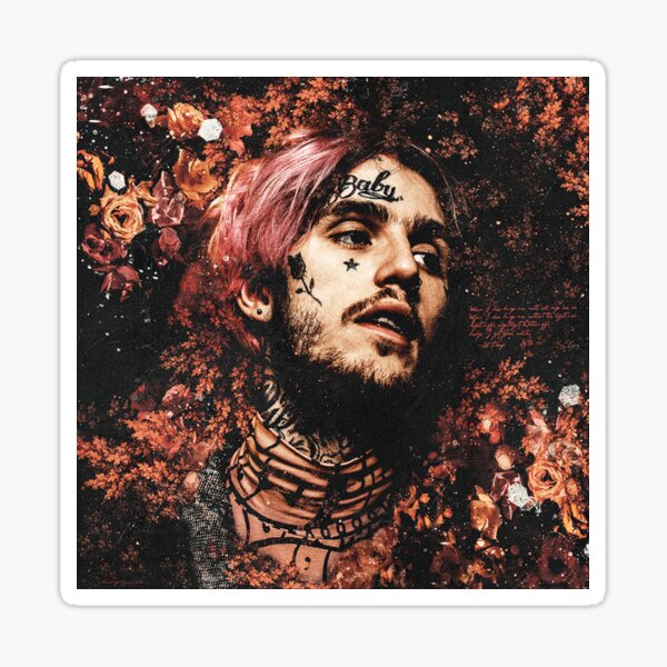 "Lil Peep Face Art " Sticker for Sale by TRUUrbanApparel | Redbubble