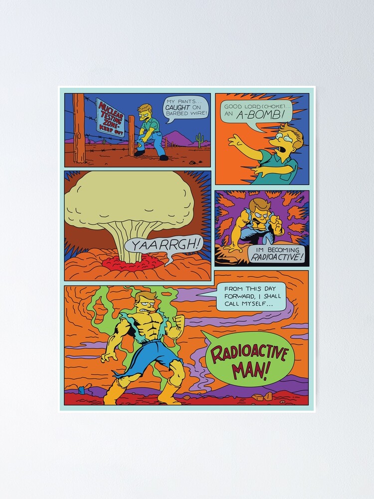 "Radioactive Man Origin Story Comic Page" Poster for Sale by ...