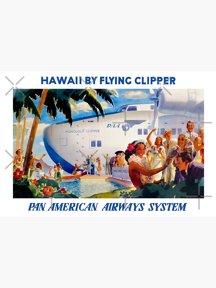 "Hawaii Clipper - Restored Vintage Travel Poster" Poster for Sale by ...