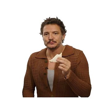 "Pedro Pascal eating sandwich " Sticker for Sale by sonoyang | Redbubble
