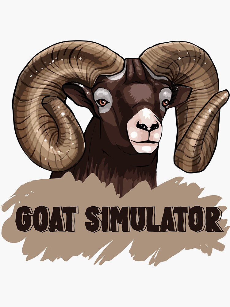 "Goat Simulator Sticker" Sticker for Sale by r1bbit | Redbubble