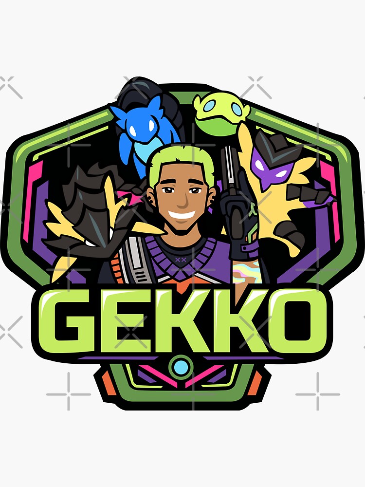 "Gekko Badge" Sticker for Sale by rawmawr | Redbubble