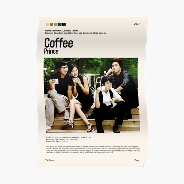 "Coffee Prince, Kdrama (2007)" Poster for Sale by PinkandP | Redbubble
