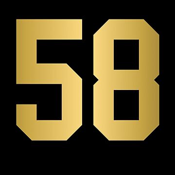 "Golden Number 58 - Sports Numbers " Sticker for Sale by nocap82 ...